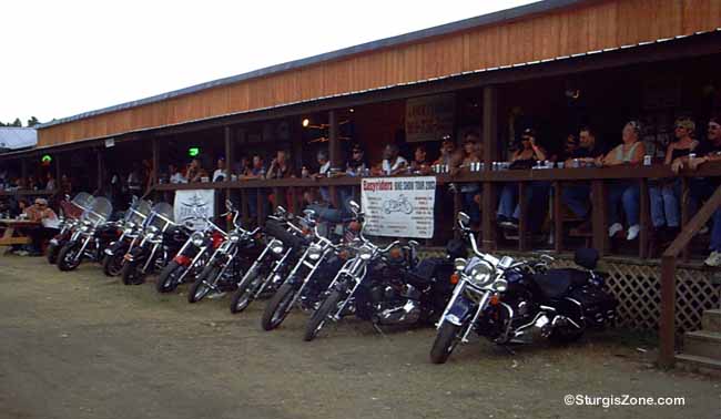 Sturgis Rally Photos - A Porch at the Full Throttle Saloon